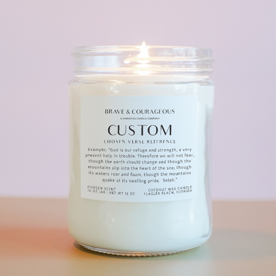 Custom Christian Candles – Brave & Courageous